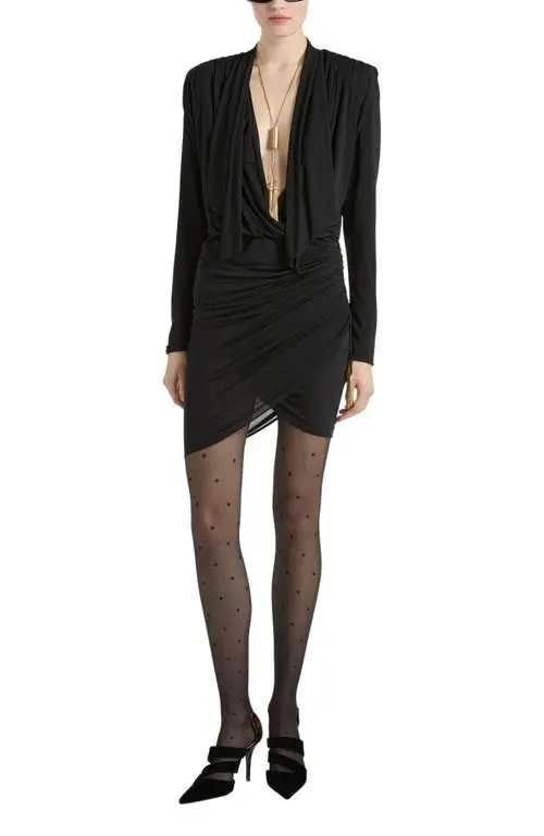 Balmain Draped Flowing Jersey Dress