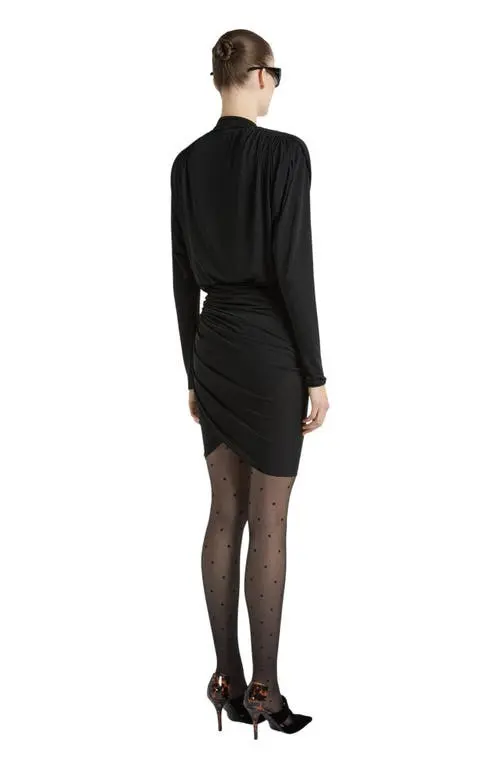 Balmain Draped Flowing Jersey Dress