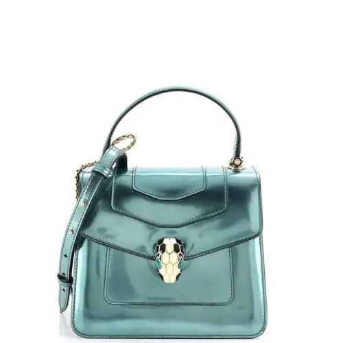 BVLGARI Serpenti Top Handle Bag Patent Small