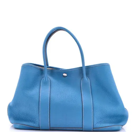 Hermès Garden Party Tote Leather 36 - Blue
