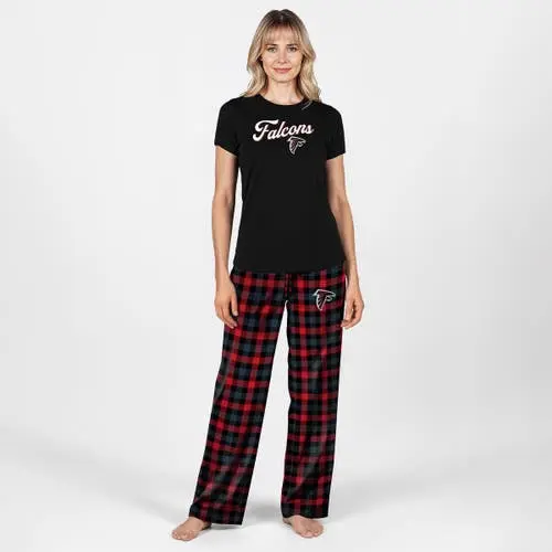 CONCEPTS SPORT Atlanta Falcons Highland Sleep Set - Black