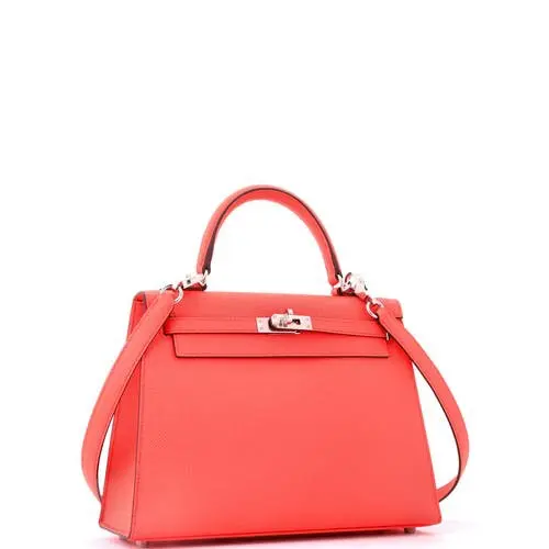 Hermès Kelly Handbag Epsom With Palladium Hardware 25