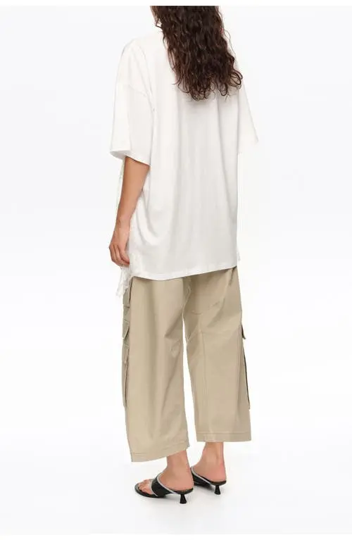 Bimba Y Lola Lace Ruffle Oversized T-shirt