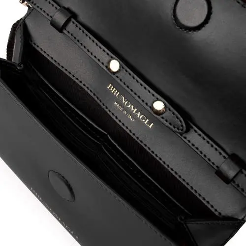 Bruno Magli Marina Wallet Crossbody Bag - Black Leather