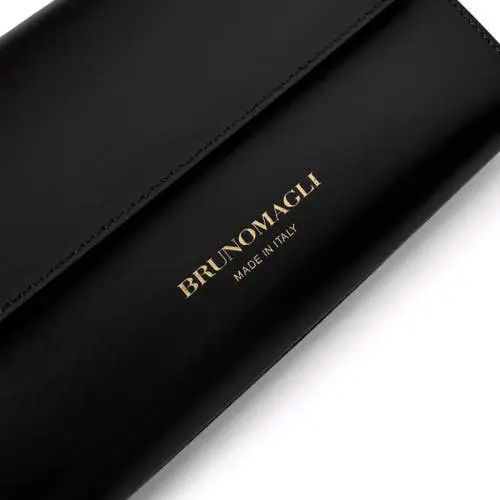 Bruno Magli Marina Wallet Crossbody Bag - Black Leather