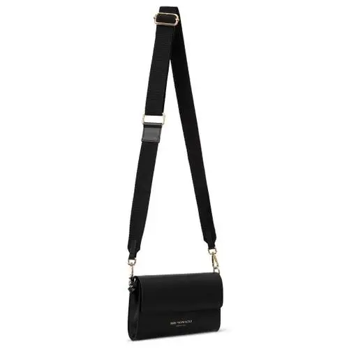 Bruno Magli Marina Wallet Crossbody Bag - Black Leather