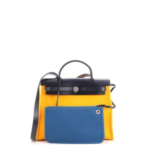 Hermès Herbag Zip Verso Leather And Toile 31