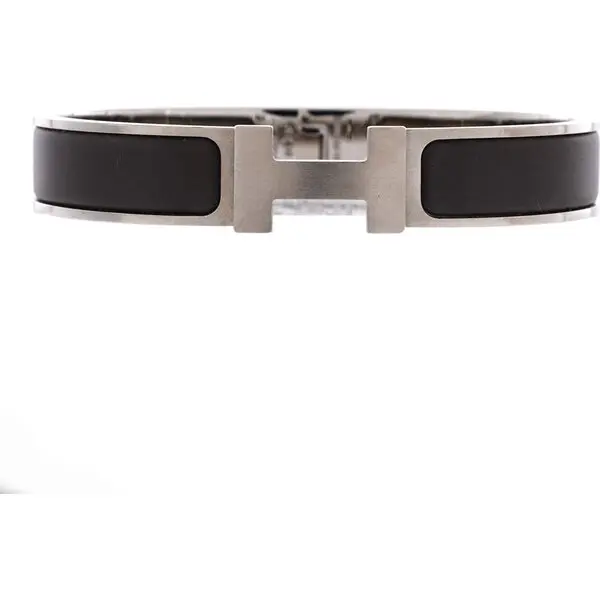 Hermès Clic Hh Bracelet Enamel Narrow - Grey