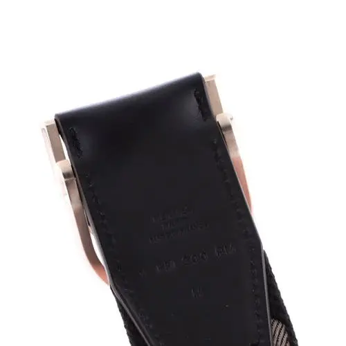 Hermès Double D Ring Belt Printed Canvas And Leather