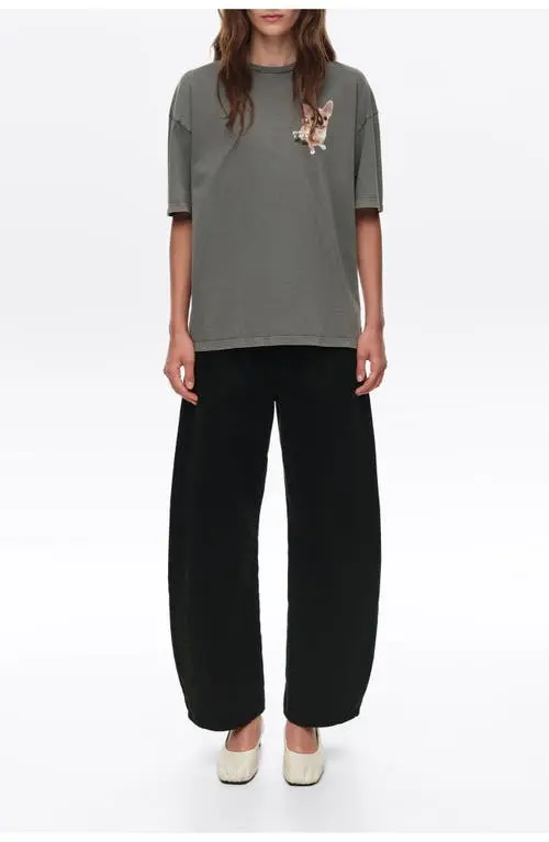 Bimba Y Lola Denim Barrel Trousers - Denim Black