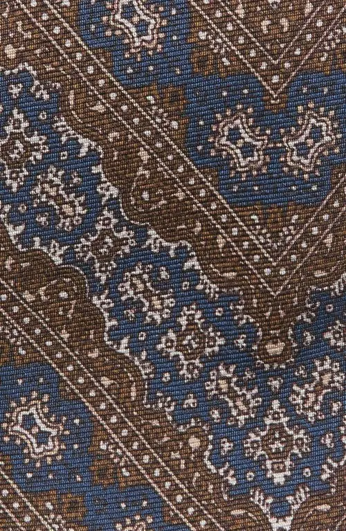 JACK VICTOR Paisley Silk Tie - Brown