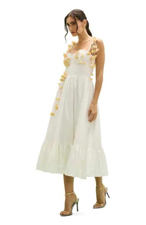 PatBO Tricoline Lotus Midi Dress