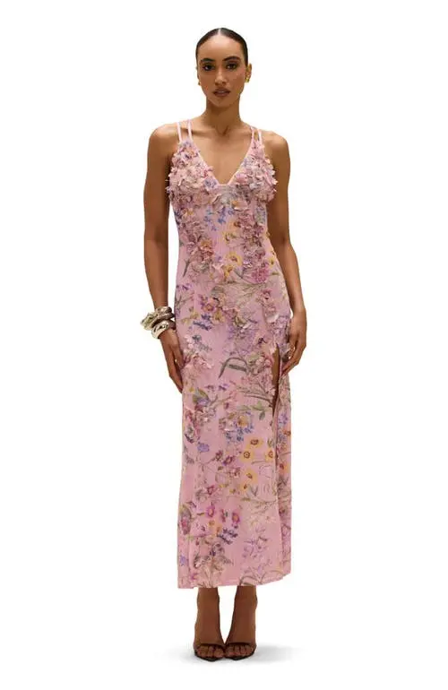 PatBO Heather Embroidered Maxi Dress - Pink