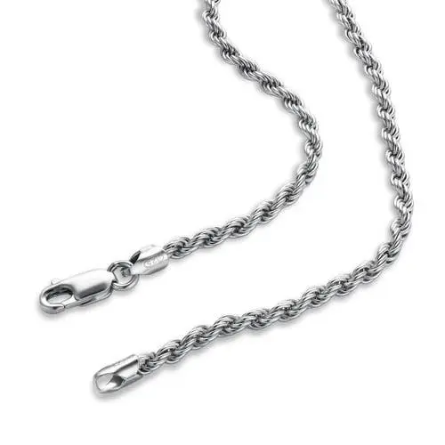 LUVMYJEWELRY Mizuki Rope Chain Necklace 925 Silver