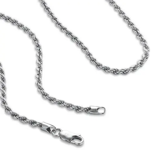LUVMYJEWELRY Mizuki Rope Chain Necklace 925 Silver