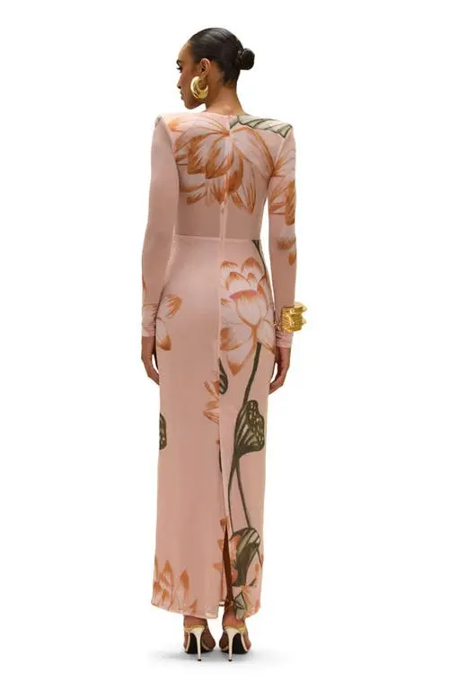 PatBO Lotus Long Sleeve Maxi Dress