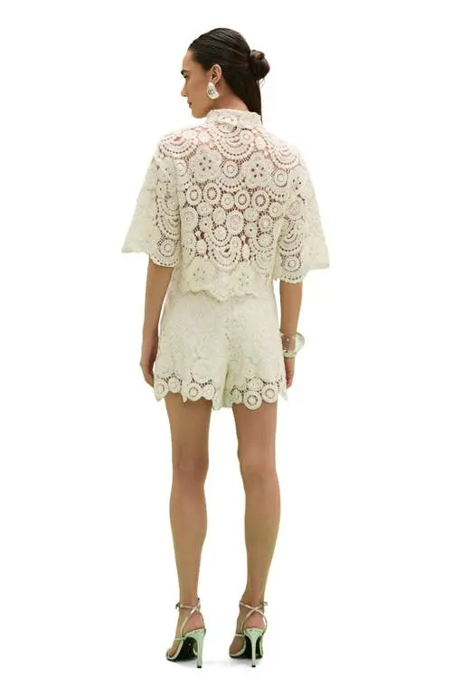 PatBO Gal Embroidery Short