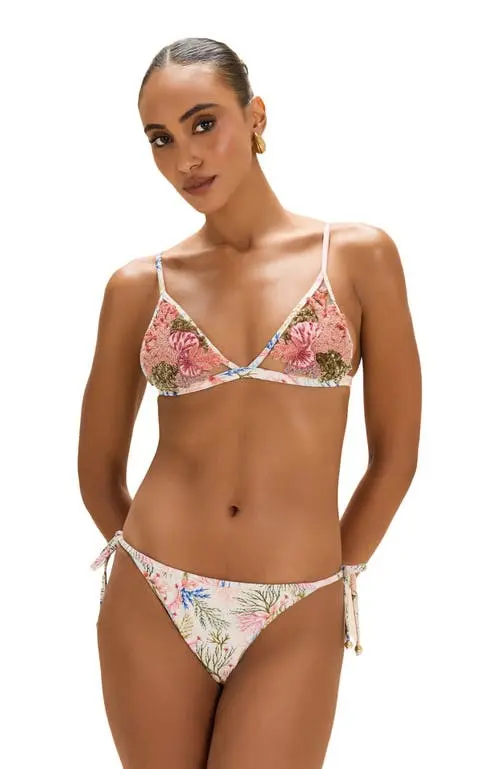 PatBO Seaweed String Bikini Bottom - Pink