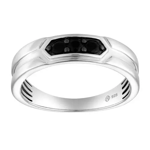 LUVMYJEWELRY Ryu 0.2ct Black Spinel Ring 925 Silver - Sterling Silver