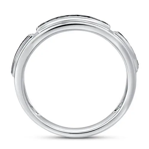 LUVMYJEWELRY Rei 0.7ct Princess Cut Black Spinel Ring 925 Silver