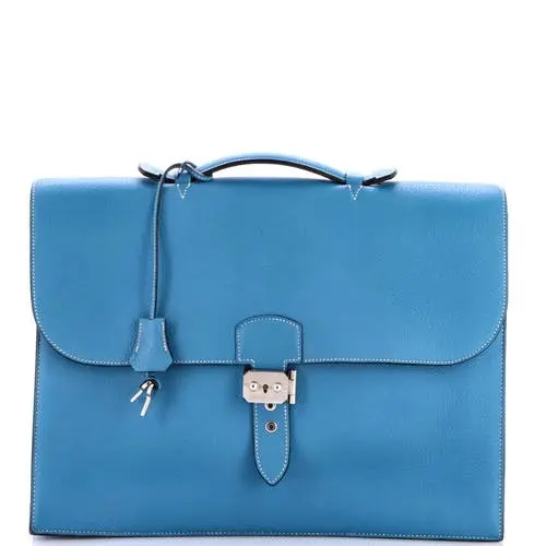 Hermès Sac A Depeches Bag Togo 38 - Blue