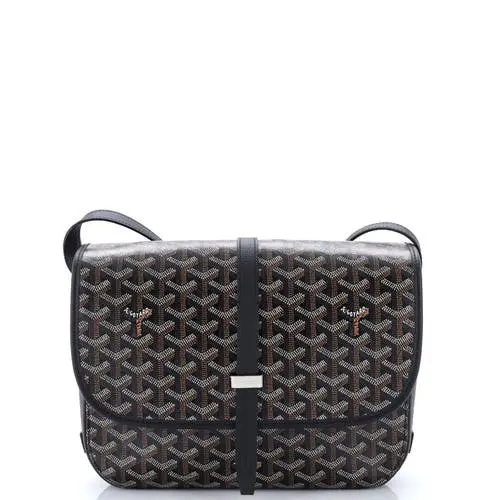 Goyard Belvedere Ii Messenger Bag Coated Canvas Mm - Black