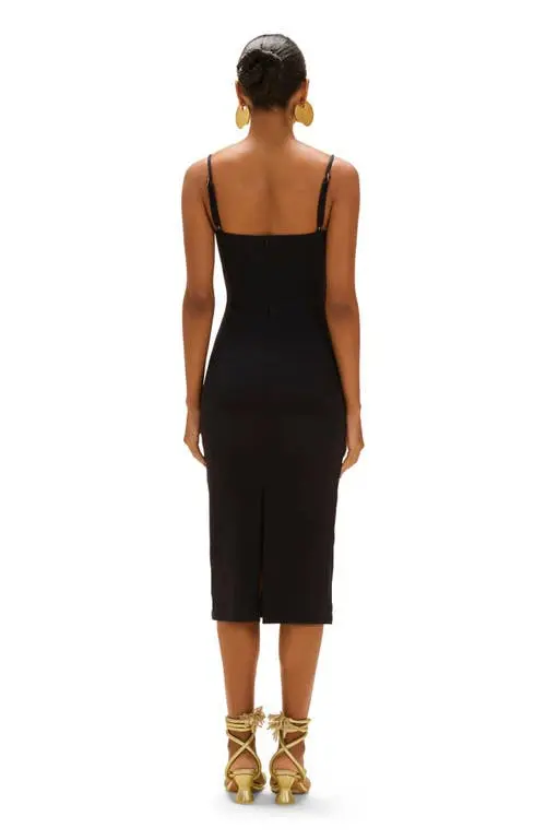 PatBO Jade Knit Cut Out Midi Dress