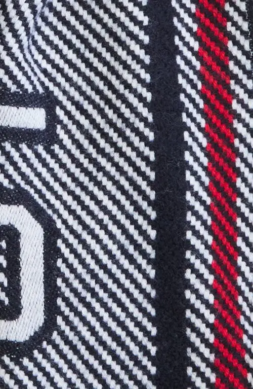 Thom Browne Varsity Logo Virgin Merino Wool Scarf
