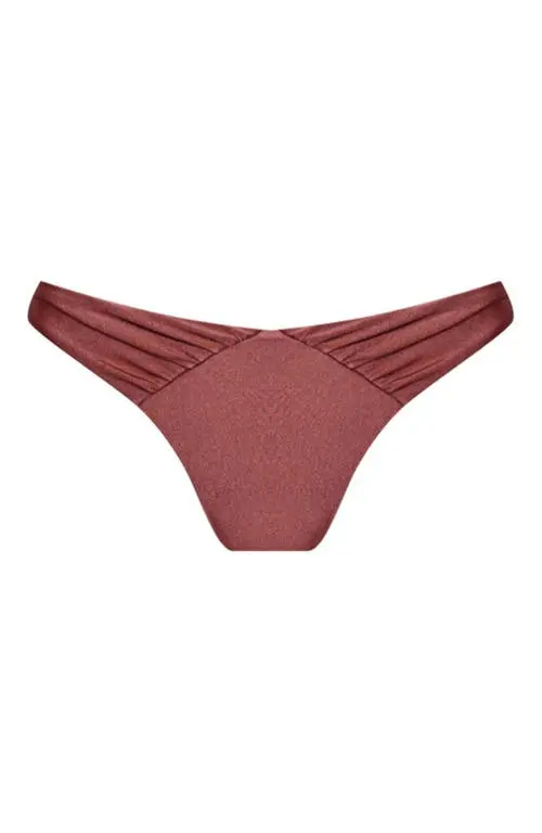 PatBO Golden Dune Lycra Bikini Bottom - Copper