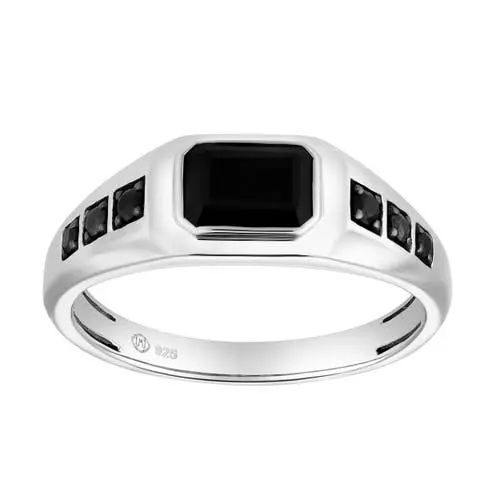 LUVMYJEWELRY Sumi 1 Ct Emerald Cut Black Spinel Ring 925 Silver - Sterling Silver