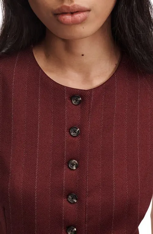 Rag & Bone Irina Ponte Jacquard Long Vest