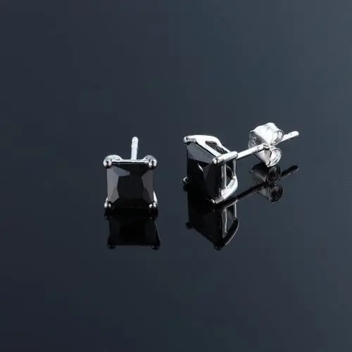 LUVMYJEWELRY Kiri Black Spinel Stud Earrings