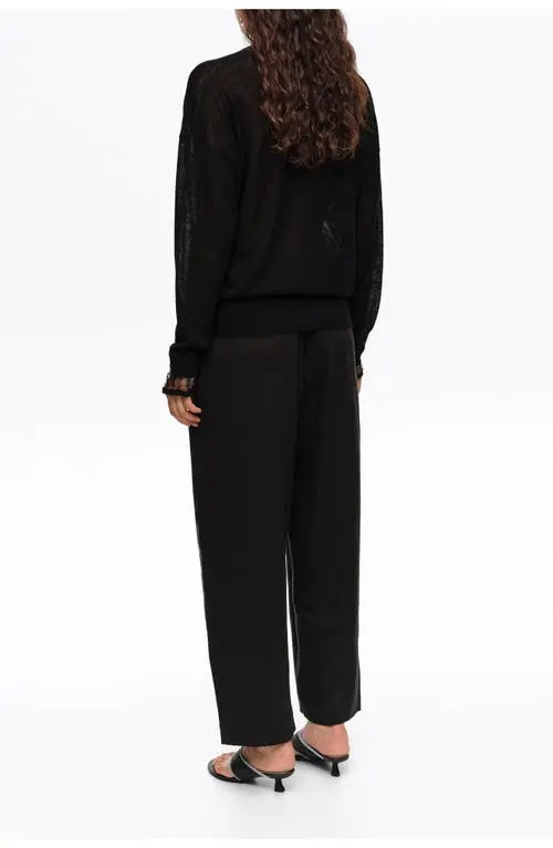 Bimba Y Lola Wool V-neck Long Sweater