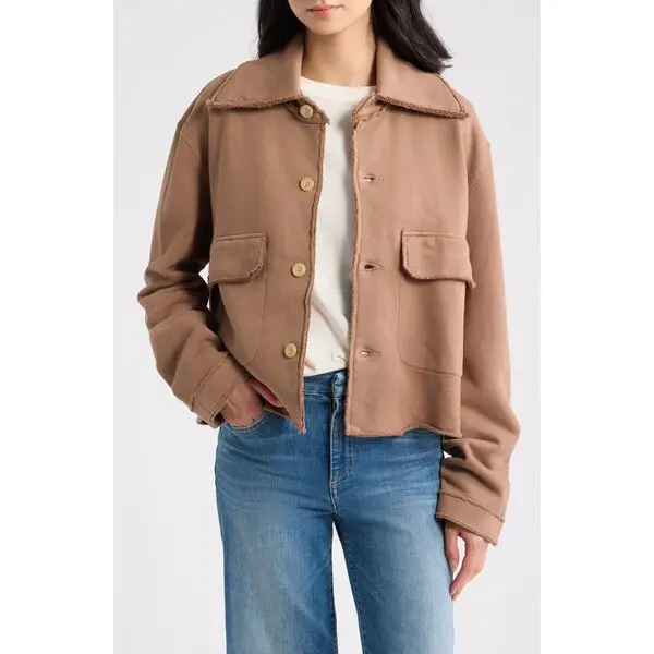 Frank & Eileen Rowan Boxy Crop Jacket - Chai
