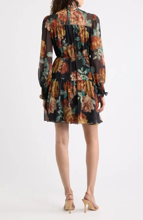Julia Jordan Floral Long Sleeve Dress