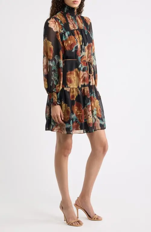 Julia Jordan Floral Long Sleeve Dress
