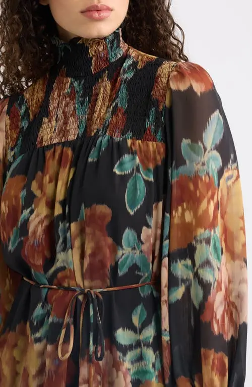 Julia Jordan Floral Long Sleeve Dress
