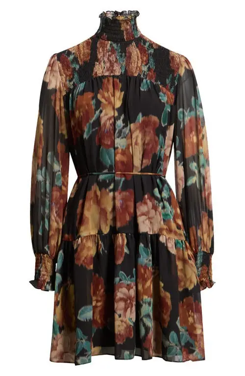 Julia Jordan Floral Long Sleeve Dress
