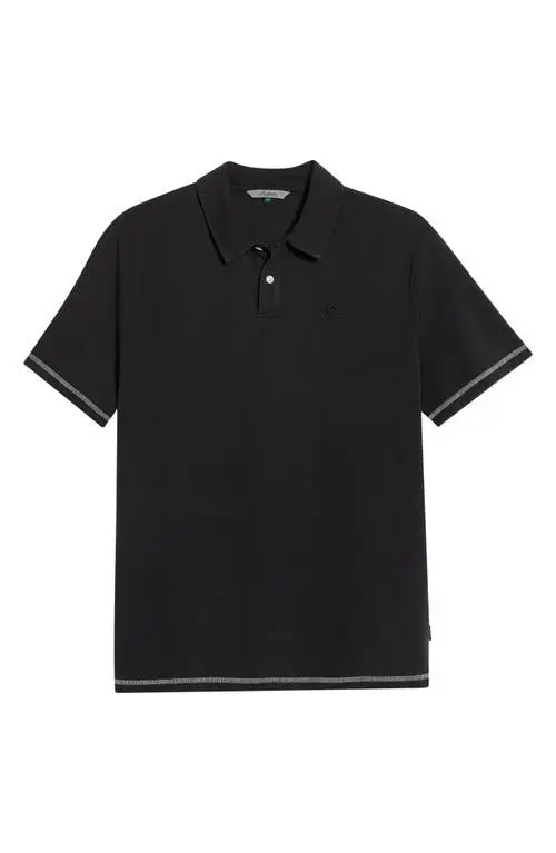 MALBON Fairway Overdye Cotton Golf Polo - Black