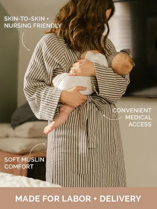 PARKER BABY CO. Maternity Robe - Alpaca