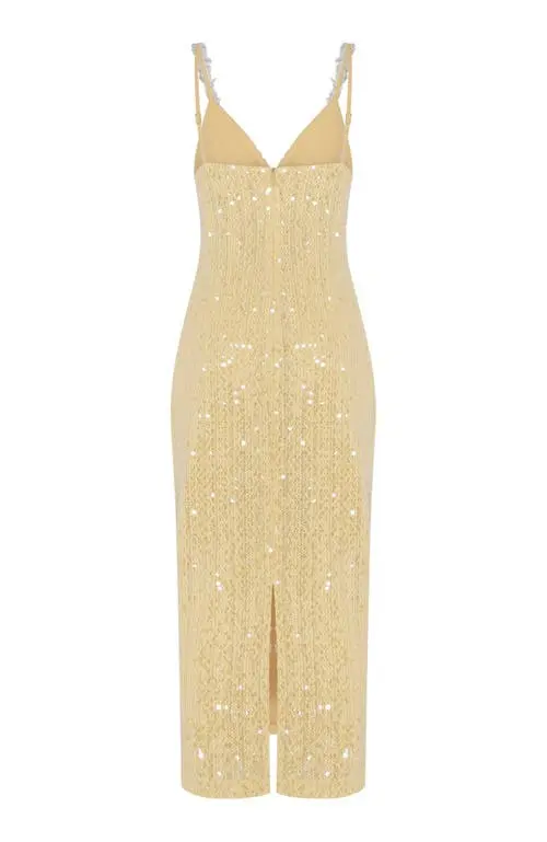 PatBO Iara Crochet Flowers Midi Dress