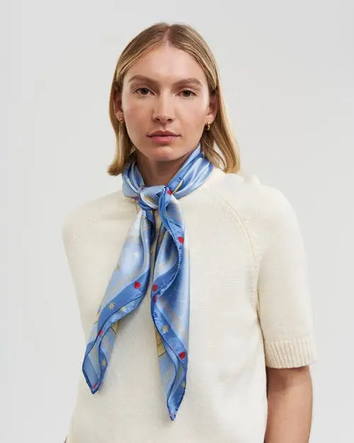 FABLE ENGLAND Zodiac Medium Square Scarf
