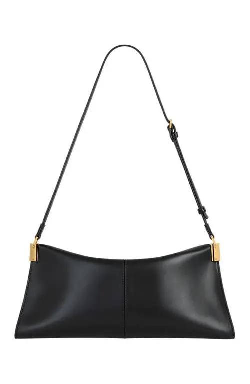 Balmain 64-83 Medium Bag In Smooth Leather - Black