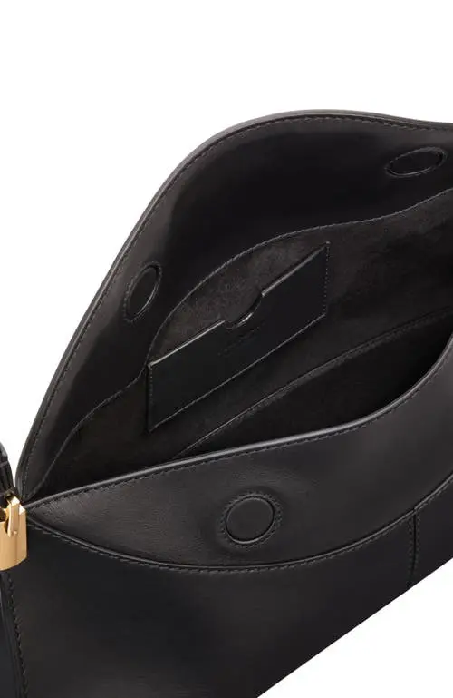 Balmain 64-83 Medium Bag In Smooth Leather - Black