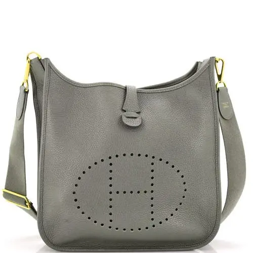 Hermès Evelyne Bag Gen Ii Clemence Gm - Grey