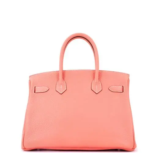 Hermès Birkin Handbag Pink Clemence With Palladium Hardware 30