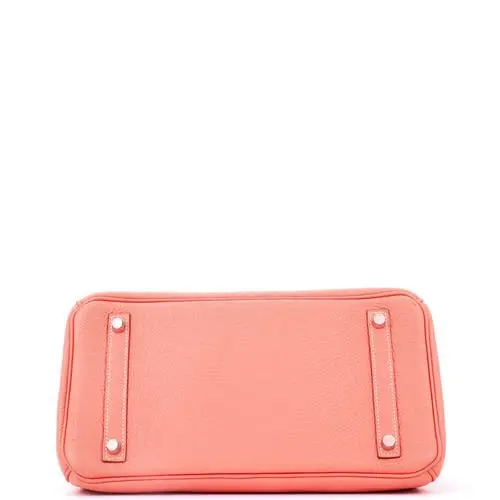 Hermès Birkin Handbag Pink Clemence With Palladium Hardware 30