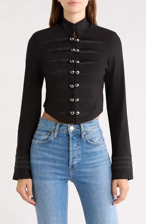 AFRM Gracyn Cropped Band Jacket - Noir