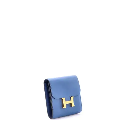Hermès Constance Wallet Epsom Compact - Blue