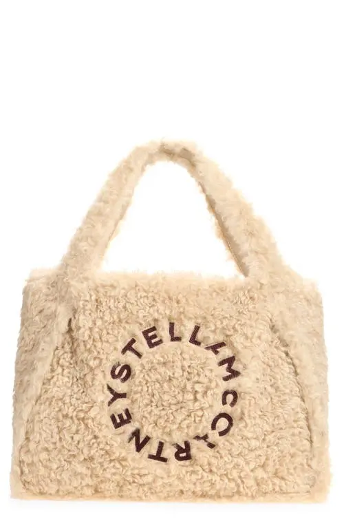 Stella McCartney Faux Shearling Tote Bag - Oat